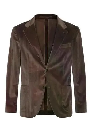 LARDINI Corduroy Two-button Blazer - Brown