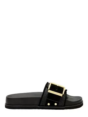 ALLSAINTS Buckle Detailing Slides - Black