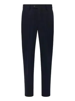 Boggi Milano Stretch Cotton Trousers - Blue