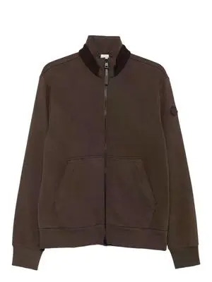 Moncler Zip-up Ribbed-collar Cardigan - Brown