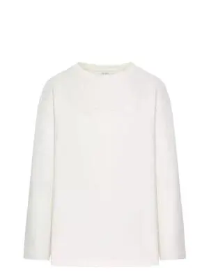 Max Mara Embossed-logo Sweatshirt - White