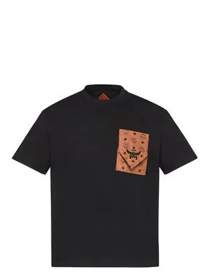 Mcm Monogram Print Pocket T-shirt - Black