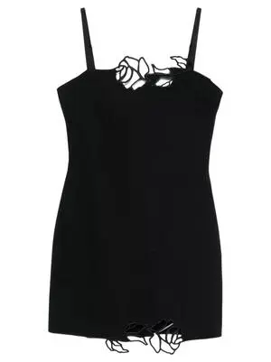 Blumarine Rose-embellished Mini Dress - Black