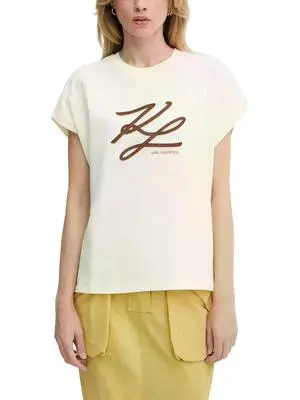 Karl Lagerfeld Logo-embroidered T-shirt - White