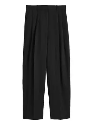 Cos Relaxed Fluid Wide-leg Trousers - Black