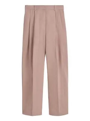 Cos Relaxed Fluid Wide-Leg Trousers Pink