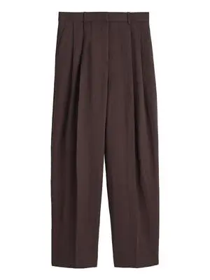 Cos Relaxed Fluid Wide-Leg Trousers Red
