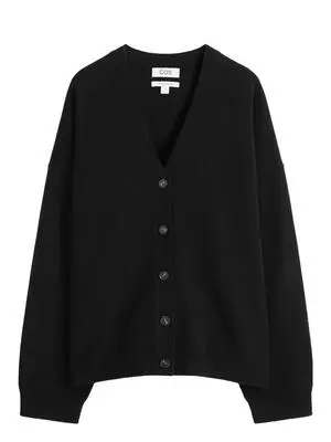 Cos Cashmere V-neck Cardigan - Black