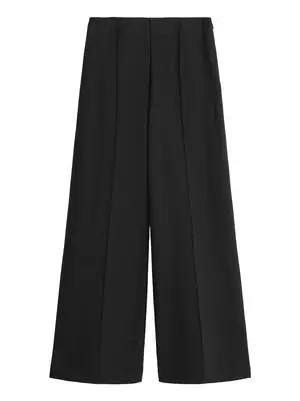 Cos Jersey Wide-leg Trousers - Black