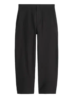 Cos Cotton Barrel-leg Pants - Black
