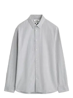 Cos Cotton Oxford Shirt - Gray