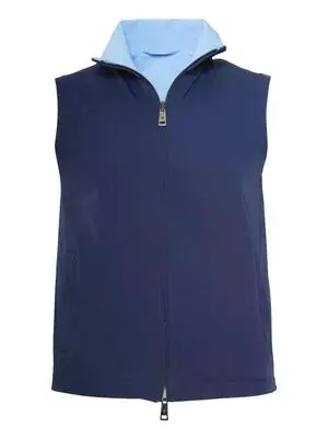 Kiton Ivan Reversible Zip-front Vest - Blue