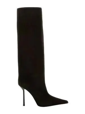 LE SILLA Bella Suede Stiletto Boots - Brown