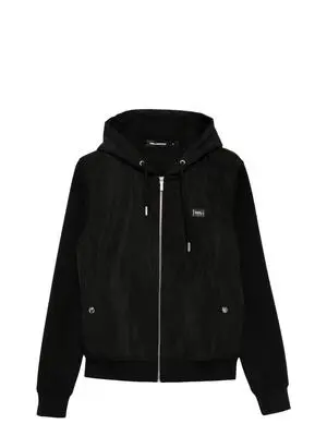 Karl Lagerfeld Hooded Zip-up Jacket - Black
