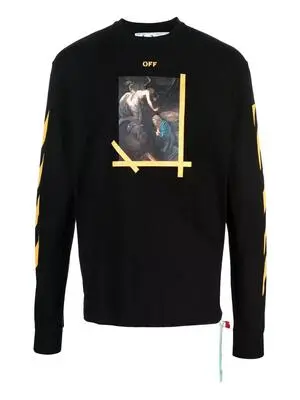 Off-White Caravaggio Painting Cotton T-shirt - Black