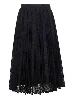 Max Mara Leandro Pleated Midi Skirt - Blue