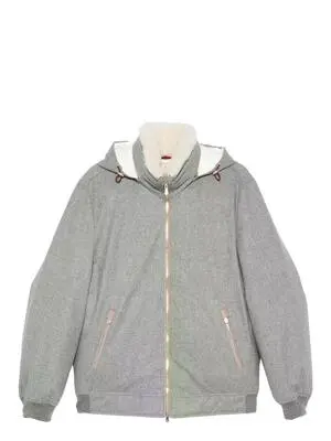 Brunello Cucinelli Zip Hooded Jacket - Grey