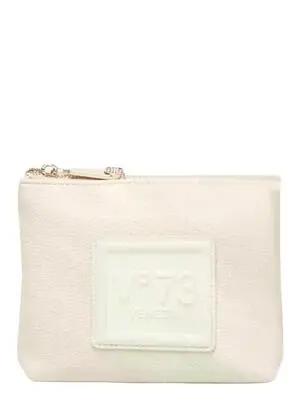 V°73 Embossed Logo Pouch White