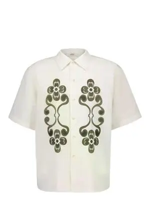 Commas Floral-embroidered Shirt - White