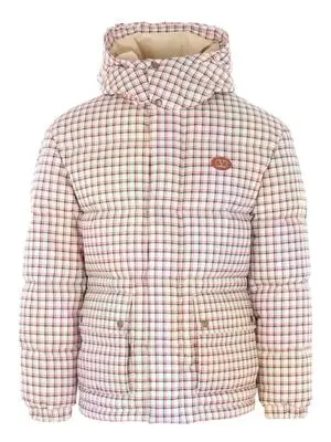 Valentino Garavani Checked Quilted Coat - White