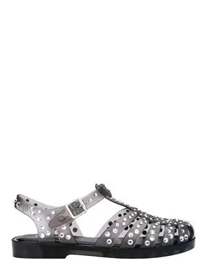 Melissa Crystal-embellished Jelly Sandals - Black