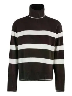 SEVENTY Striped Turtleneck Sweater