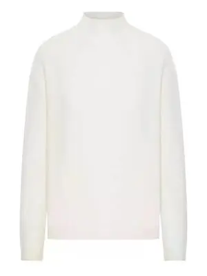 Max Mara High-neck Cashmere Sweater - White