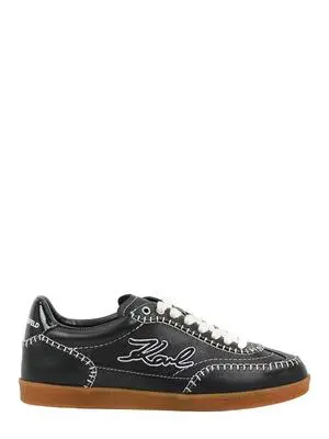 Karl Lagerfeld Signature-stitching Trainers - Black