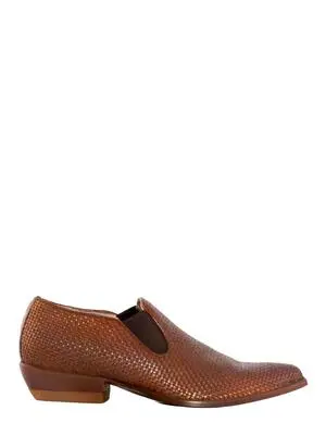 SONORA 30mm Woven Leather Slip-on Boots - Brown