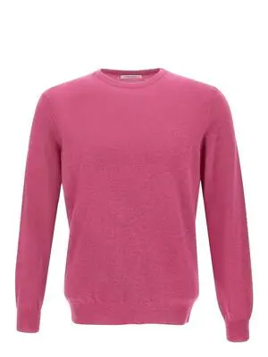 KANGRA Crew-neck Wool Sweater - Pink