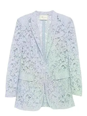 Blumarine Lace Single-breasted Blazer - Blue