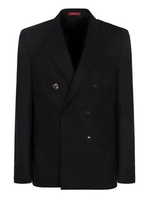Gucci Double-breasted Wool Jacket - Black