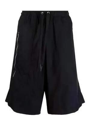 JORDANLUCA Zip-detail Wrap Shorts - Black
