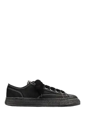 GENERAL SCALE. Roy Past-sole Smudged Canvas Sneakers - Black