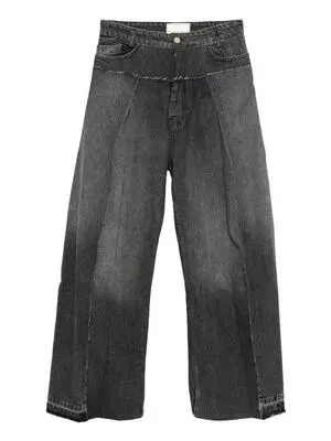 LITKOVSKA Pleated Frayed Jeans - Grey