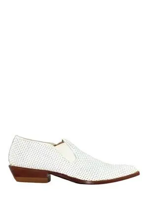 SONORA 30mm Woven Leather Slip-on Boots - White
