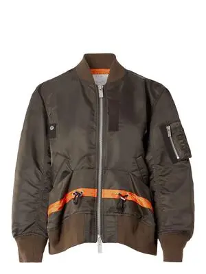 Sacai Shell Bomber Jacket Dark Green