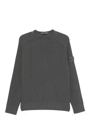 Stone Island Raglan-sleeve Wool Sweatshirt - Grey