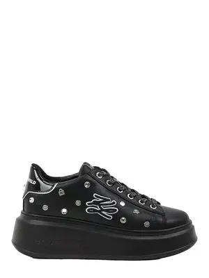 Karl Lagerfeld Crystal-embellished Platform Sneakers - Black