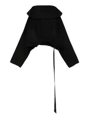 Rick Owens Drawstring Hooded Top - Black