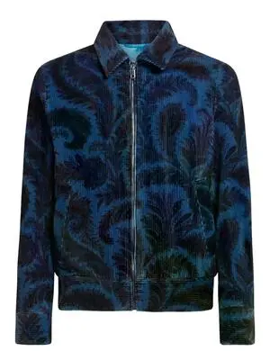 Etro Paisley-print Zip-up Jacket - Blue