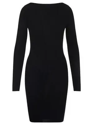 Rick Owens Ribbed Long-sleeved Day Dress - Black