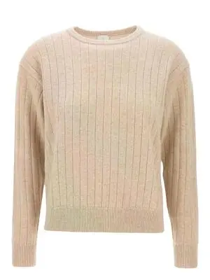Eleventy Ribbed Crew-neck Sweater - Neutrals