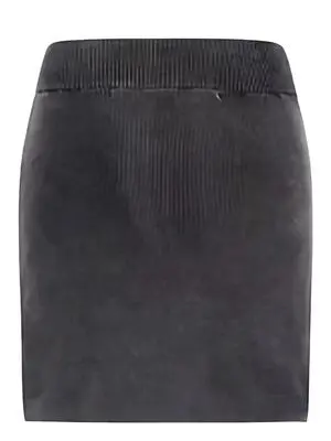 Alexander Wang Ribbed Logo-embossed Skirt - Black
