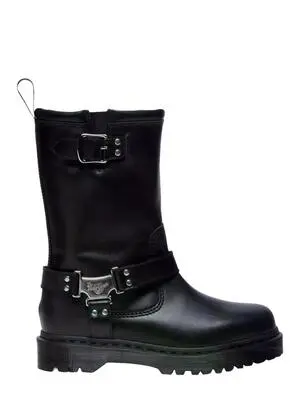 Dr. Martens Anistone Hi Buckle-strap Platform Boots - Black