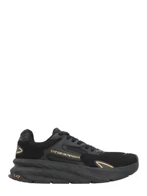 Emporio Armani Mesh Panelled Sneakers - Black