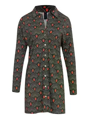 LYGIA & NANNY Meline Floral-print Long Shirt - Grey