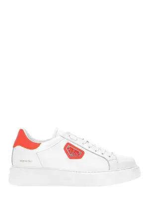 Philipp Plein Logo-plaque Leather Sneakers - White
