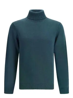 ROBERTO COLLINA Turtleneck Wool Sweater - Blue