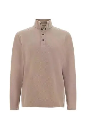 Boggi Milano Mock-neck Sweatshirt - Neutrals